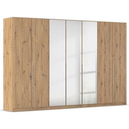 Dreht&uuml;renschrank OTTO HOME "Kleiderschrank Schrank Garderobe AGORDO mit Dekor- oder Hochglanzfront", braun (eiche artisan), B:315cm H:210cm T:54cm, Holzwerkstoff, Schr&auml;nke, Dreht&uuml;renschrank, durchdachte Innenausstattung, in 8 Breiten und 2 H&ouml;hen MADE IN GERMANY