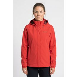 Regenjacke Vaude "SE WO SAFIEN 2L RAIN JACKET", Damen, Gr. 40, flame, Obermaterial: 100% Polyester. Futter: 100% Polyester. Netzfutter: 100% Polyamid, normal, Jacken Regenjacke, &Uuml;bergangsjacke