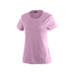 T-Shirt Maier Sports "Waltraud", Damen, Gr. 42, blassrosa, 100% Polyester, Rundhals, Shirts T-Shirt, Damen Kurzarmshirt, leichtes Sommer Funktionsshirt, Rundhals, Reg Fit