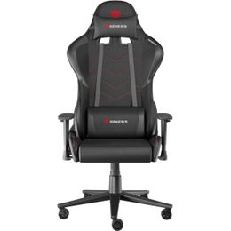Genesis Gaming-Stuhl "NITRO 550 G2 schwarz", schwarz (schwarz, schwarz, schwarz), B/H/T: 53,5cm x 127,5cm, Kunststoffgewebe, St&uuml;hle, Gaming-Stuhl