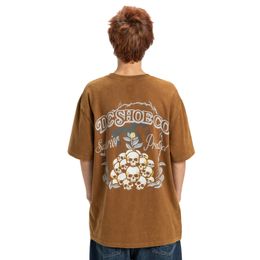 T-Shirt DC Shoes "Outgrow", Herren, Gr. XS, braun (toffee), Obermaterial: 75% Walkfrottier, 25% Walkfrottier;, Shirts T-Shirt