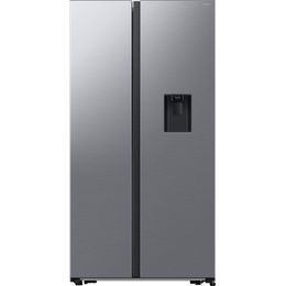 Samsung Side-by-Side "RS57DG410EM9", Energieeffizienz: E, edelstahl look, B:91,2cm H:178cm T:65,4cm, K&uuml;hlschr&auml;nke, mit Wasserspender, No Frost+, AI Energy Mode, SpaceMax, Side-by-Side
