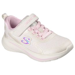 Sneaker Skechers "WAVE 92", M&auml;dchen, Gr. 28, natur, Lederimitat, Textil, Glitzer, Schuhe Sneaker, Schlupfschuh mit Glitzer f&uuml;r M&auml;dchen, Gr&ouml;&szlig;enschablone zum Download