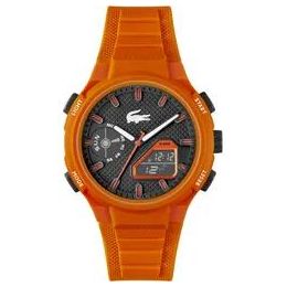 Chronograph Lacoste "LC33", orange, Armbanduhren, Herren, Chronograph, Armbanduhr, Herrenuhr, Silikonarmband, analog, digital
