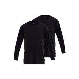 G&ouml;tzburg Longsleeve G&Ouml;TZBURG "Longsleeve Langarmshirt 2P 2er Pack", Herren, Gr. L, schwarz, Obermaterial: 100% Baumwolle CO., Shirts Longsleeve