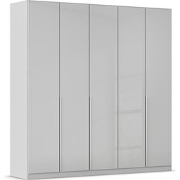 Dreht&uuml;renschrank OTTO HOME "Kleiderschrank Kleiderschr&auml;nke Schrank Garderobe AGORDO mit Glasfront", grau (seidengrau, glas seidengrau), B:226cm H:229cm T:54cm, Holzwerkstoff, Schr&auml;nke, Dreht&uuml;renschrank, durchdachte Innenausstattung, in 8 Breiten und 2 H&ouml;hen MADE IN GERMANY