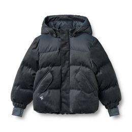 Steppjacke Wheat "Puffer Jacket Mads", Jungen, Gr. 98, blau (navy), Web, Obermaterial: 100% Polyester, unifarben, normal, Rippb&uuml;ndchen, Jacken Steppjacke, wasserdicht, atmungsaktiv