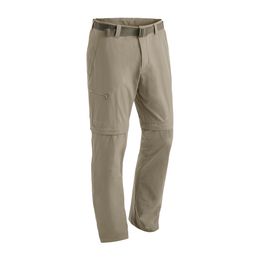 Outdoorhose Maier Sports "Tajo", Herren, Gr. 48, Normalgr&ouml;&szlig;en, beige (dunkelbeige), 90% Polyamid, 10% Elasthan, Hosen Outdoorhose, Herren Zip-Off Wanderhose, atmungsaktive Trekkinghose, Regular Fit