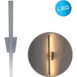 N&auml;ve N&Auml;VE LED Wandleuchte "TREVOR", grau (nickel matt), 1, &Oslash; 10cm H: 62cm, 1 Stk., Leuchten, nickel-matt, trapezf&ouml;rmiger Baldachin, inkl. Kippschalter, H&ouml;he 62cm, LED Wandleuchte