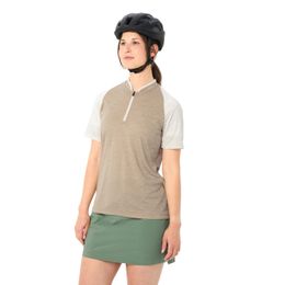 Funktionsshirt Vaude "Women's Tamaro HZ Shirt IV", Damen, Gr. 46, linen, Obermaterial: 100% Polyester, normal, Rundhals, Shirts Funktionsshirt, f&uuml;r Radsport und Outdoor-Aktivit&auml;ten, leicht k&uuml;hlend, geruchshemmend