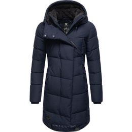 Wintermantel Ragwear "Wintermantel Pavla", Damen, Gr. L, blau (navy22), Obermaterial: 100% Polyester PES. Obermaterial: Futter: 100% Polyester PES. 100% Polyester PES., M&auml;ntel Wintermantel