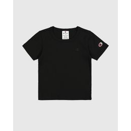 T-Shirt Champion, M&auml;dchen, Gr. XXL (176), schwarz, Obermaterial: 100% Baumwolle, Rundhals, Shirts T-Shirt, f&uuml;r Children, sportlicher Stil, Kurzarm, mit Rundhalsausschnitt