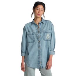 Langarmshirt Billabong "Down The Coast", Damen, Gr. M, blau, Obermaterial: 100% Walkfrottier;, Shirts Langarmshirt