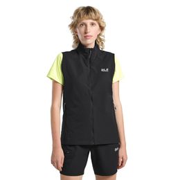 Funktionsweste Jack Wolfskin "PRELIGHT STRIDE VEST W", Damen, Gr. XL (46), schwarz, Obermaterial: 100% POLYESTER. Futter: 100% POLYESTER, Westen Funktionsweste