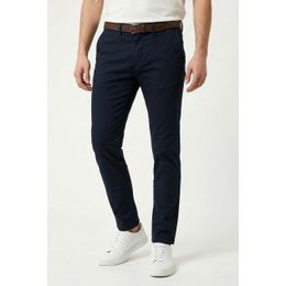 Jack & Jones Chinohose JACK & JONES "JPSTMARCO ADAM BELTED CHINO", Herren, Gr. 30, L&auml;nge 34, schwarz navy, Web, Obermaterial: 98% Baumwolle, 2% Elasthan, unifarben, slim fit kn&ouml;chellang, Hosen Chinohose
