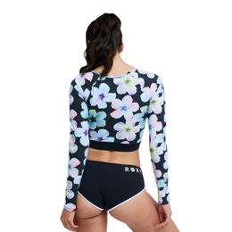 Shirttop Roxy "Roxy Active", Damen, Gr. M, anthrazit im fleur real, Obermaterial: 75% Nylon, 25% Elasthan;, Tops Shirttop