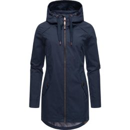 Outdoorjacke Ragwear "&Uuml;bergangsjacke Mondda", Damen, Gr. S, blau (navy), Obermaterial: 74% Baumwolle CO. 26% Nylon NY. Obermaterial: Futter: 100% Polyester PES., Jacken Outdoorjacke