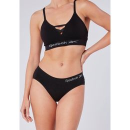 B&uuml;gelloser BH Reebok "Maryna", Damen, Gr. XS, N-Gr, schwarz, Obermaterial: 74% Polyamid, 26% Elasthan, unifarben, BHs B&uuml;gelloser BH, herausnehmbare Pads, modern, nahtlos, mit Logo, ohne Verschluss