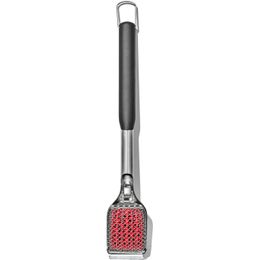 Grillb&uuml;rste OXO GOOD GRIPS "Hot Clean", silber (silberfarben), B:7,8cm L:51,3cm, Edelstahl, Reinigungsb&uuml;rsten, Grillb&uuml;rste, langlebige Edelstahlspulen mit flexiblem Silikon
