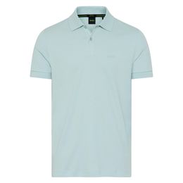 Poloshirt BOSS Green "Pio 2", Herren, Gr. XL, turquoise, aqua447, Jersey, Obermaterial: 100% Baumwolle, unifarben, regular fit normal, Rippstrickb&uuml;ndchen, Shirts Poloshirt