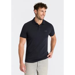 Poloshirt BOSS Green "Pio 2", Herren, Gr. L, dunkelblau402, Jersey, Obermaterial: 100% Baumwolle, unifarben, regular fit normal, Rippstrickb&uuml;ndchen, Shirts Poloshirt