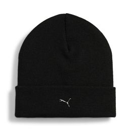 Beanie Puma "METAL CAT HIGH CROWN BEANIE", Damen, schwarz (Puma schwarz), unifarben, M&uuml;tzen Beanie, f&uuml;r Erwachsene, pflegeleicht, sportlicher Stil