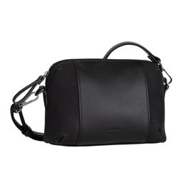 Handtasche Gabor "Wanda", Damen, Gr. B/H/T: 22cm x 15,5cm x 10,5cm, schwarz, Polyurethan, Taschen Handtasche, aus leicht genarbtem Lederimitat mit Schlangenstruktur und Ziern&auml;hten