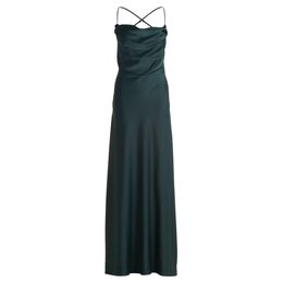 Abendkleid Vera Mont "Abendkleid mit Wasserfallausschnitt", Damen, Gr. 44, EURO, gr&uuml;n (dusty slate), 97% Polyester PES. 3% Elasthan EL., Kleider Abendkleid