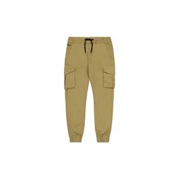 Cargohose Alpha Industries "Cotton Twill Jogger", Herren, Gr. S, Normalgr&ouml;&szlig;en, gr&uuml;n (olive), Obermaterial: 98% Baumwolle, 2% Elastan; Futter: 100% Baumwolle, Hosen Cargohose