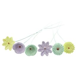 6er-Set Blumenstecker &raquo;Pastellbl&uuml;ten&laquo;