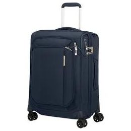 Weichgep&auml;ck-Trolley Samsonite "RESPARK exp, verschiedene Gr&ouml;&szlig;en und Farben", Gr. B/H/T: 40cm x 55cm x 23cm 43 l, blau (midnight blau), Polyester, Polyurethan, unifarben, Koffer, voll gef&uuml;tterter Innenraum, mit Packgurten und Trennwand