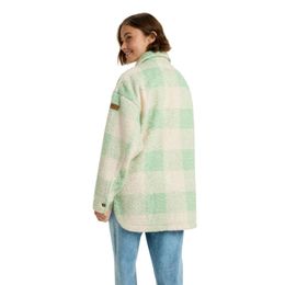 Fleecejacke Roxy "Over And Above", Damen, Gr. XL, pistachio be bold plaid, Obermaterial: 100% Microfaser;, Jacken Fleecejacke