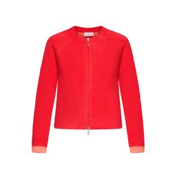 Strickjacke Betty Barclay "Casual-Strickjacke mit Rei&szlig;verschluss", Damen, Gr. 38, rot (high risk rot), Obermaterial: 55% Polyester PES. 45% Polyamid PA., Strickjacken Strickjacke