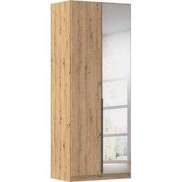 Dreht&uuml;renschrank OTTO HOME "Kleiderschrank Schrank Garderobe AGORDO mit Dekor- oder Hochglanzfront", braun (eiche artisan), B:91cm H:210cm T:54cm, Holzwerkstoff, Schr&auml;nke, Dreht&uuml;renschrank, durchdachte Innenausstattung, in 8 Breiten und 2 H&ouml;hen MADE IN GERMANY