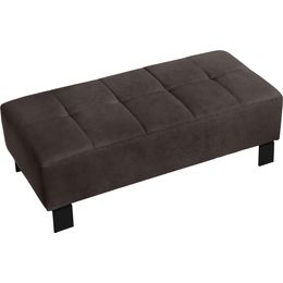 Sitzhocker Alina "Royce", braun (dunkelbraun xbo 4), B:126cm H:41cm T:61cm, Struktur fein XBO (100% Polyester), Hocker, Sitzhocker, 126 cm breit und 61 cm tief