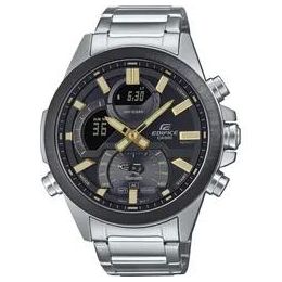 Smartwatch Casio EDIFICE "ECB-30D-2AEF", silber (goldfarben, edelstahlfarben), Smartwatches, ohne eSIM, Smartwatch, Armbanduhr, Herrenuhr, Edelstahlarmband, Bluetooth,bis 10 bar wasserd.