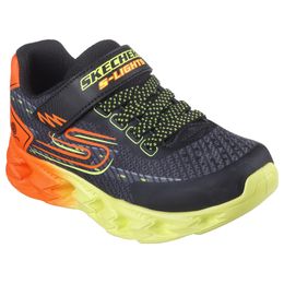 Sneaker Skechers "S-Lights: Vortex 2.0 - Quantroid", Jungen, Gr. 29, bunt (schwarz, multi), Lederimitat, Schuhe Sneaker, Blinkschuh, LED Schuh, Klettschuh mit blinkender Sohle