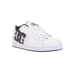 Sneaker DC Shoes "Net", Herren, Gr. 9,5(42,5), wei&szlig; (wei&szlig;, monogram), Obermaterial:52.5% Leder, 47.5% Synthetikmaterial;, Schuhe Sneaker