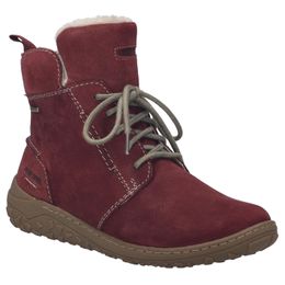 Winterboots Josef Seibel "Ruby 53", Damen, Gr. 42, weinrot, Leder, Schuhe Winterboots, TEX-Stiefel, Schn&uuml;rboots mit w&auml;rmendem Innenfutter