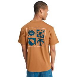 T-Shirt Quiksilver "Evo Blossom Of Peace", Herren, Gr. M, tobacco braun, Obermaterial: 100% Walkfrottier;, Shirts T-Shirt