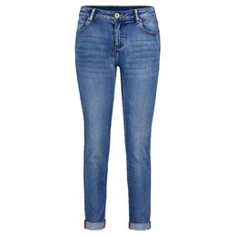 Relaxhose Betty Barclay "Basic-Jeans mit Waschung", Damen, Gr. 46, EURO, blau, Obermaterial: 56% Baumwolle CO. 30% Viskose CV. 12% Polyester PES. 2% Elasthan EL., Hosen Relaxhose