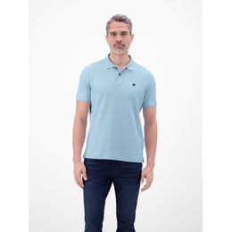 Poloshirt Lerros, Herren, Gr. L, ice blau, Single Jersey, Obermaterial: 60% Baumwolle, 40% Polyester, unifarben, normal h&uuml;ftbedeckend, Rundhals, Shirts Poloshirt, mit Logo-Stickerei, kurzarm