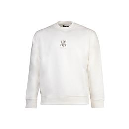 Sweatshirt Armani Exchange "Sweatshirt", Herren, Gr. XXL, wei&szlig;, Obermaterial: 79% Baumwolle CO. 17% Polyester PES. 4% Elasthan EL., Sweatshirts Sweatshirt