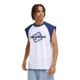 Tanktop DC Shoes "DC Raglan", Herren, Gr. XS, wei&szlig;, Obermaterial: 75% Walkfrottier, 25% Walkfrottier;, Tops Tanktop