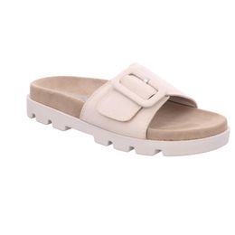 Pantolette Rohde "VENEZIA", Damen, Gr. 37, hellbeige, Veloursleder, unifarben, Schuhe Pantolette, Sommerschuh, Strandschuh, Urlaubsschuh mit modischer Profilsohle