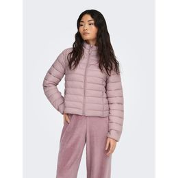 Steppjacke Only "ONLTAHIA LW QUILTED JACKET OTW NOOS", Damen, Gr. L, burnished lila, Steppware, Obermaterial: 100% Nylon, unifarben, regular fit kurz, eingefasste Kante, Jacken Steppjacke, Kunstfaser