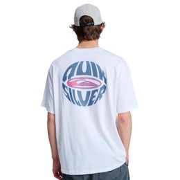 T-Shirt Quiksilver "Quikglobe", Herren, Gr. S, wei&szlig;, Obermaterial: 100% Walkfrottier;, Shirts T-Shirt