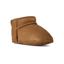 UGG Australia Krabbelschuh UGG "Classic Ultra Mini Dazzle", M&auml;dchen, Gr. 4/5 (20,5), chestnut, Veloursleder, Schuhe Krabbelschuh, Babyschuh, Schneestiefel mit Klettverschluss