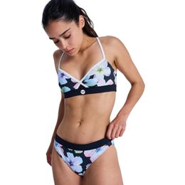 Bikini-Hose Roxy "Roxy Active", Damen, Gr. L, US-Gr&ouml;&szlig;en, anthrazit im fleur real, Obermaterial: 75% Nylon, 25% Elasthan;, Badehosen Bikini-Hose