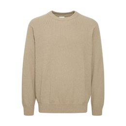 !Solid Strickfleece-Pullover SOLID "Strickpullover SDIke", Herren, Gr. XXL, braun (laurel oak), Obermaterial: 50% Baumwolle CO. 50% Polyester PES., Pullover Strickfleece-Pullover